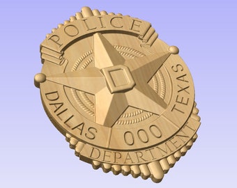 NEW Custom Dallas Police Officer Badge Personalized Badge 3D V Carved ...
