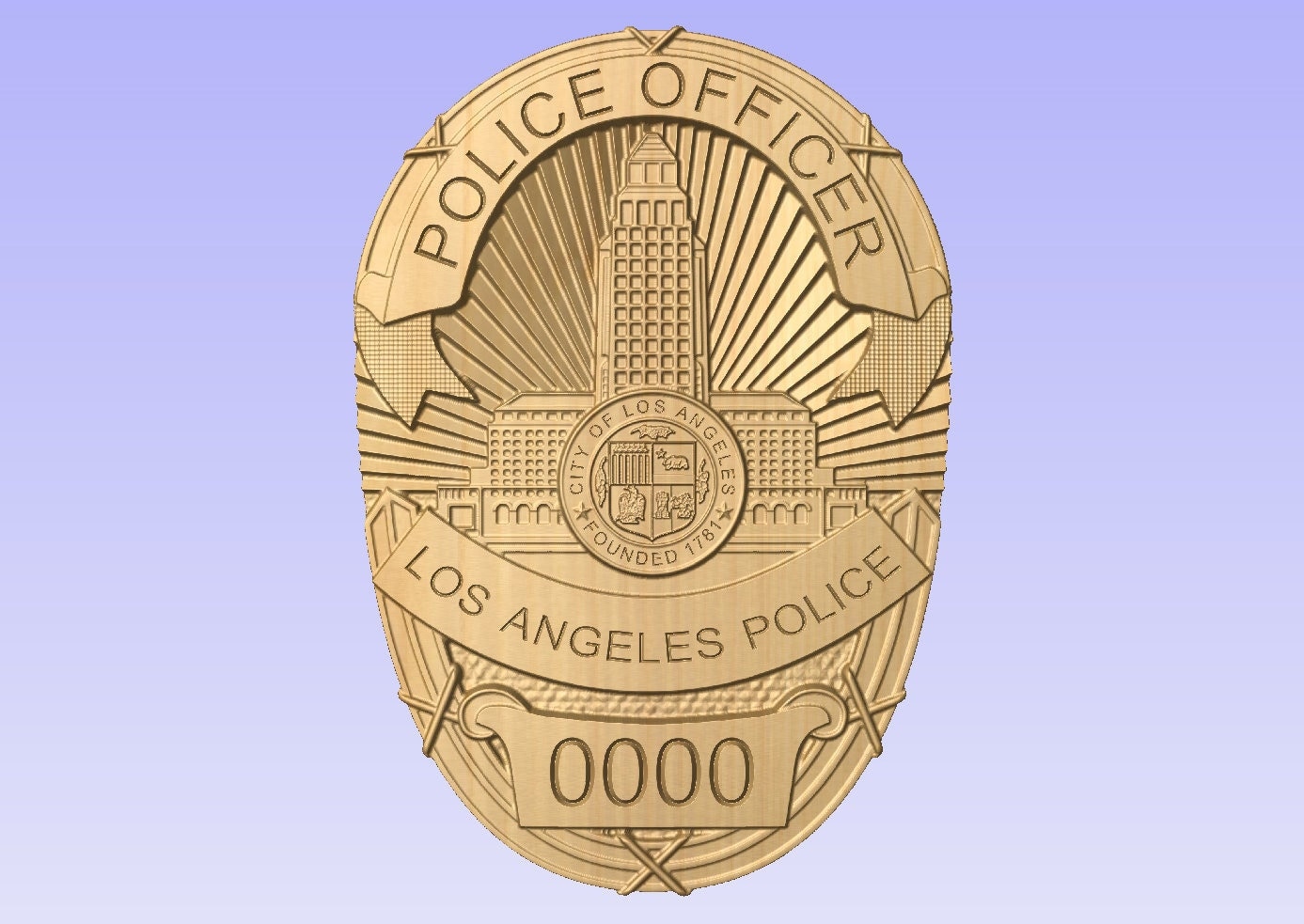 Personalized LAPD Police Badge V Carved Wood Sign - Etsy