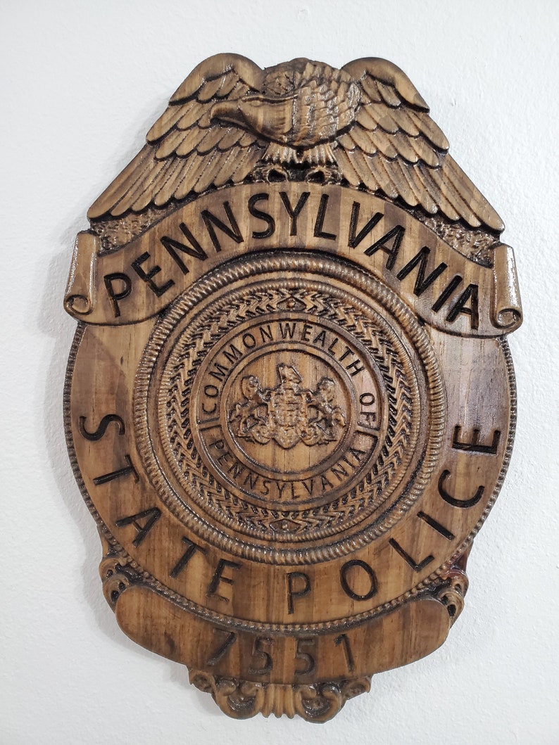NEW Design !!! 3D V CARVED - Personalized Pennsylvania State Trooper ...