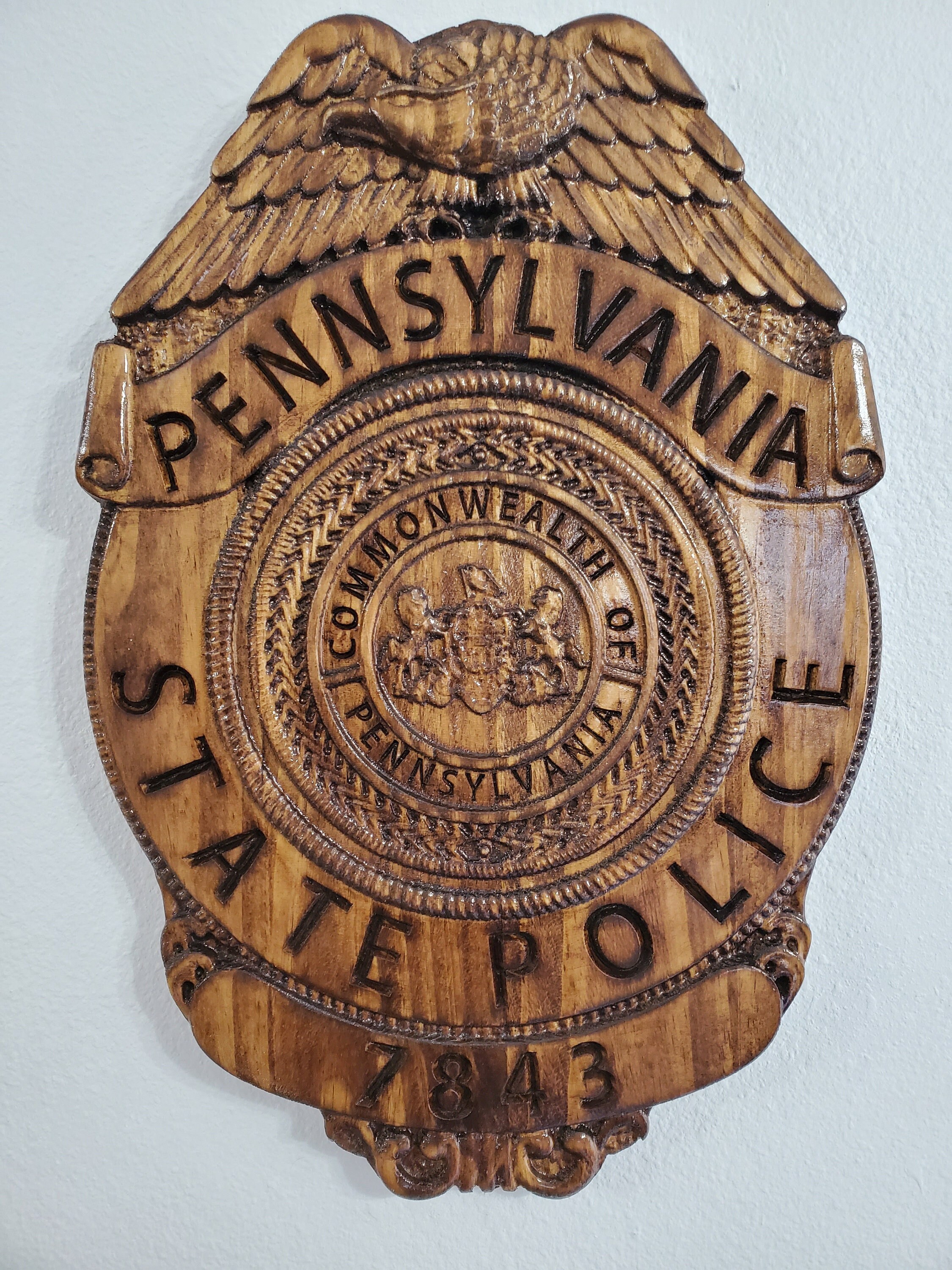 NEW Design !!! 3D V CARVED - Personalized Pennsylvania State Trooper ...