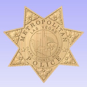 LVMPD - Las Vegas Metropolitan Police Personalized Police Badge 3D V ...