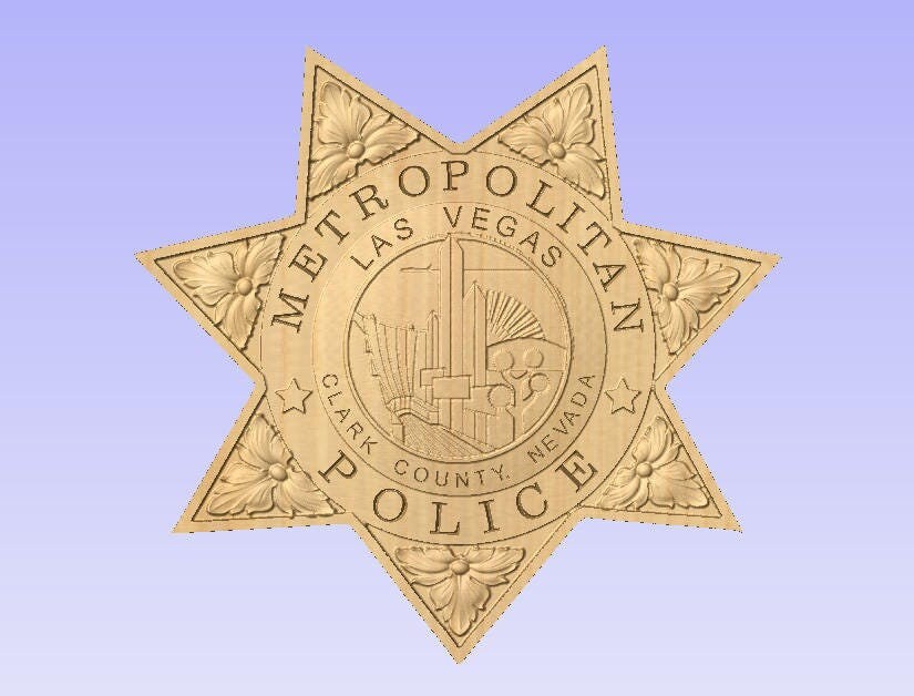 LVMPD Las Vegas Metropolitan Police Personalized Police Badge 3D V ...