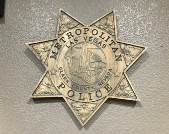 LVMPD Las Vegas Metropolitan Police Personalized Police Badge 3D V ...