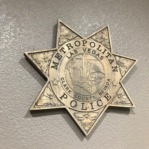LVMPD - Las Vegas Metropolitan Police Personalized Police Badge 3D V ...