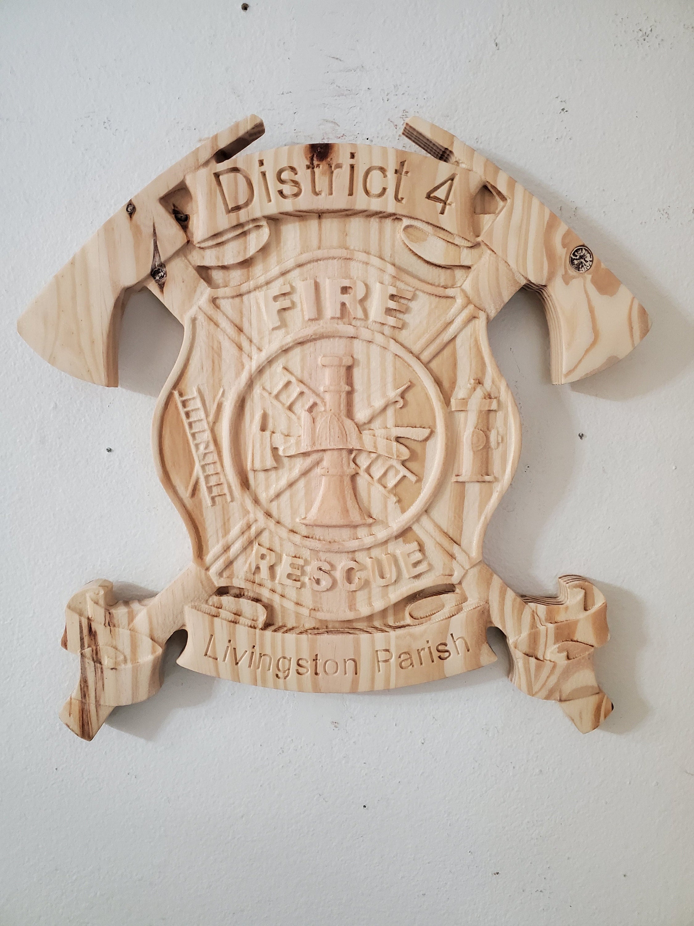 Personalized Fire Dept Fighter Cross Axes V Carved Wooden Sign - Etsy