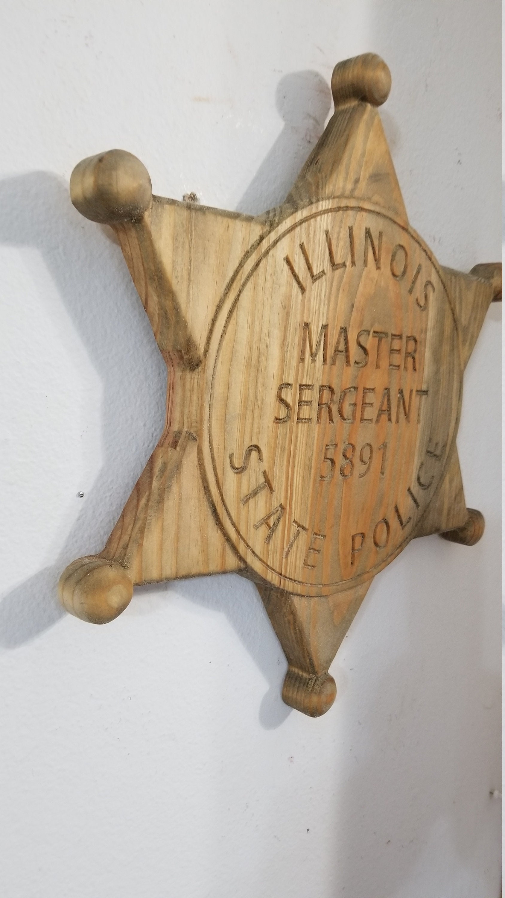 Personalized Illinois State Trooper Badge – 3D Carved Wooden Sign - Etsy