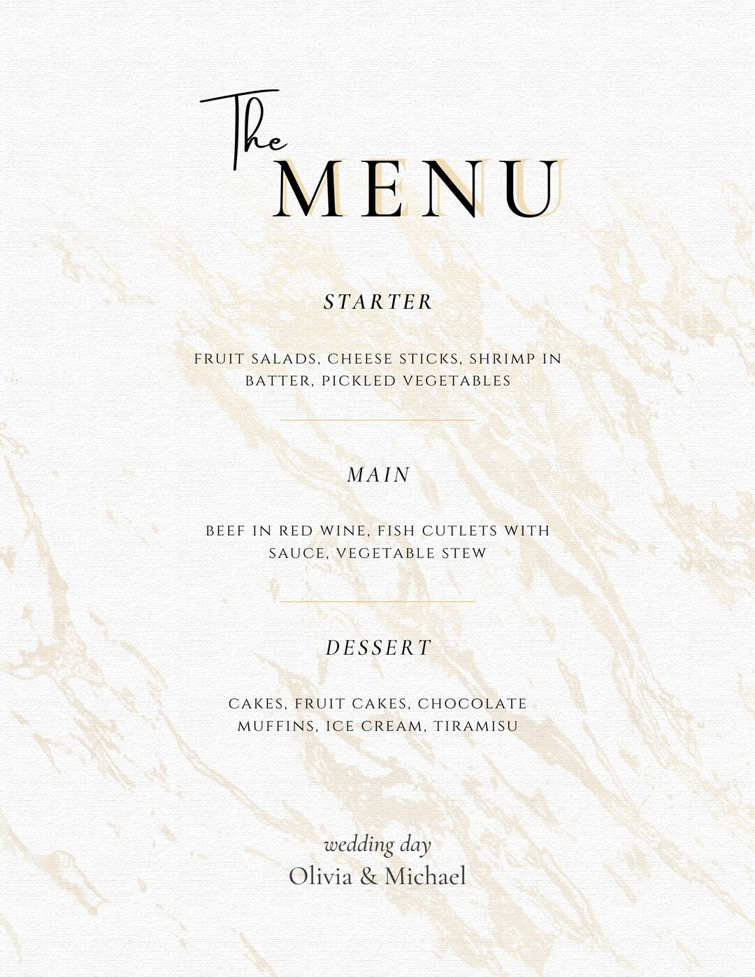 Minimalistic Menu Design - Etsy