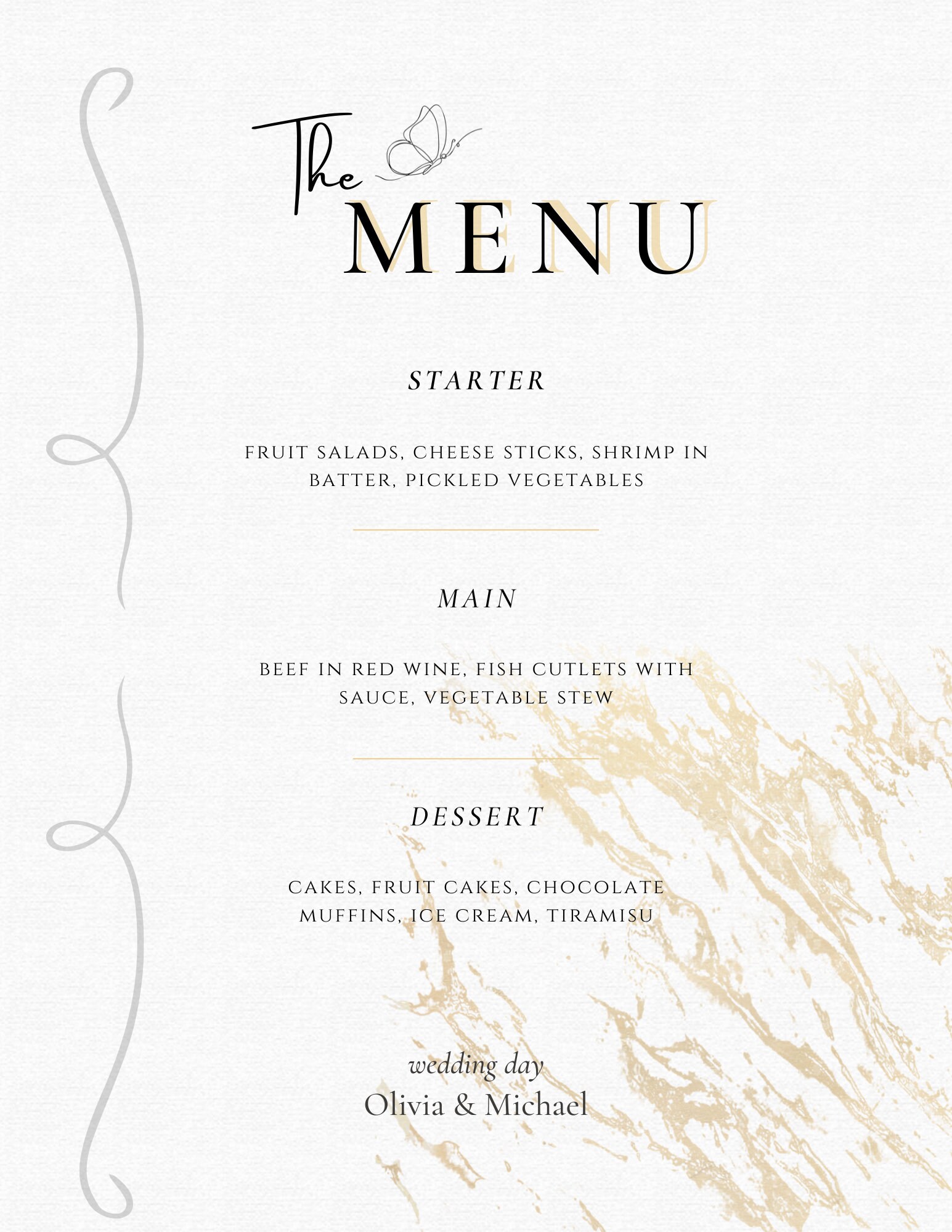 Minimalistic Menu Design - Etsy