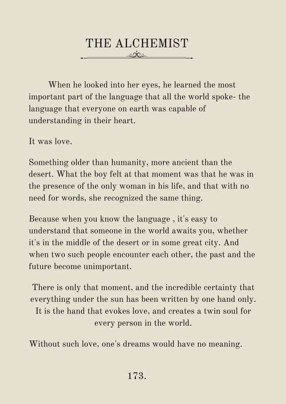 Alchemist Book Quotes