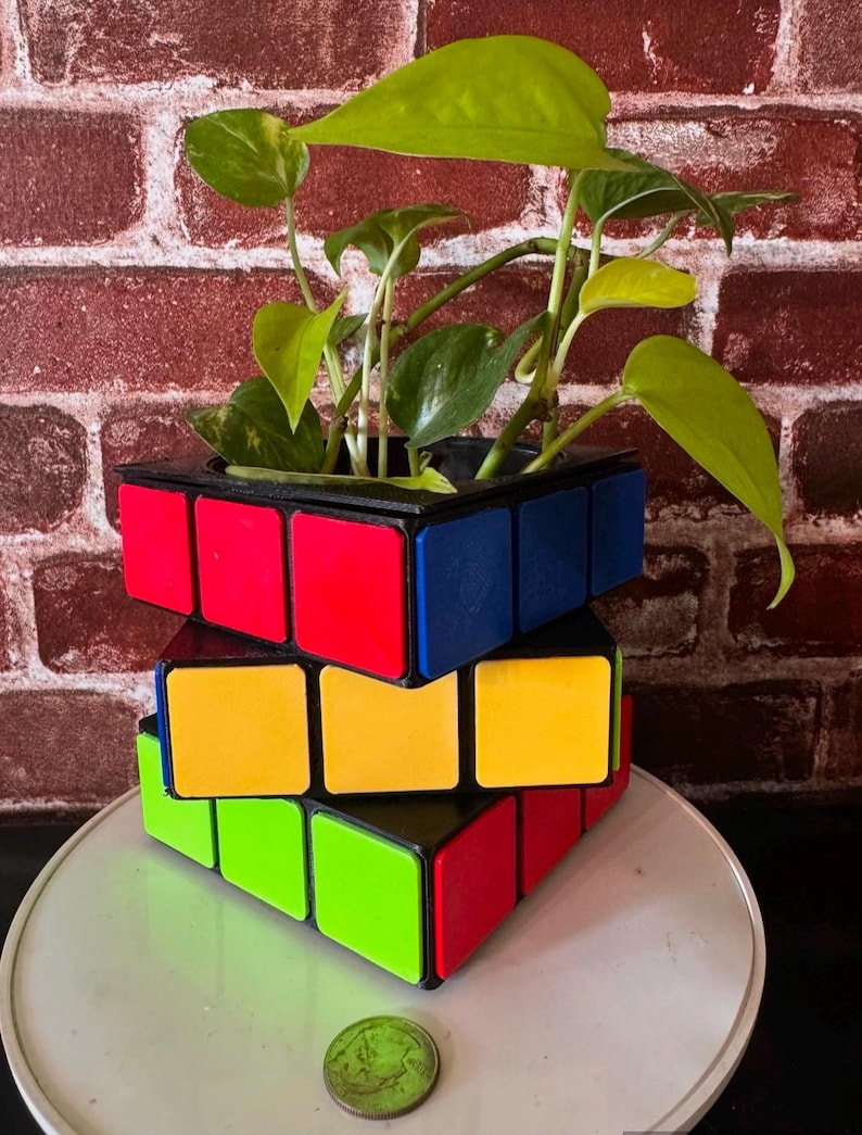 Rubix Cube Planter Gift - Etsy