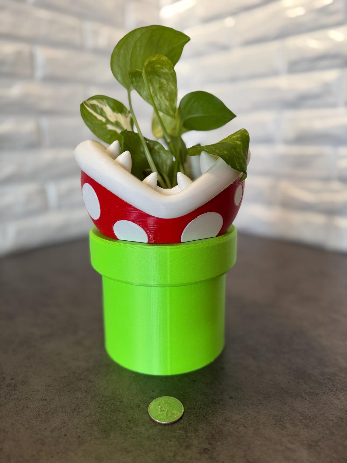 Retro Game Inspired Planter | Piranha Large Plant Pot | Fun 3D Printed ...
