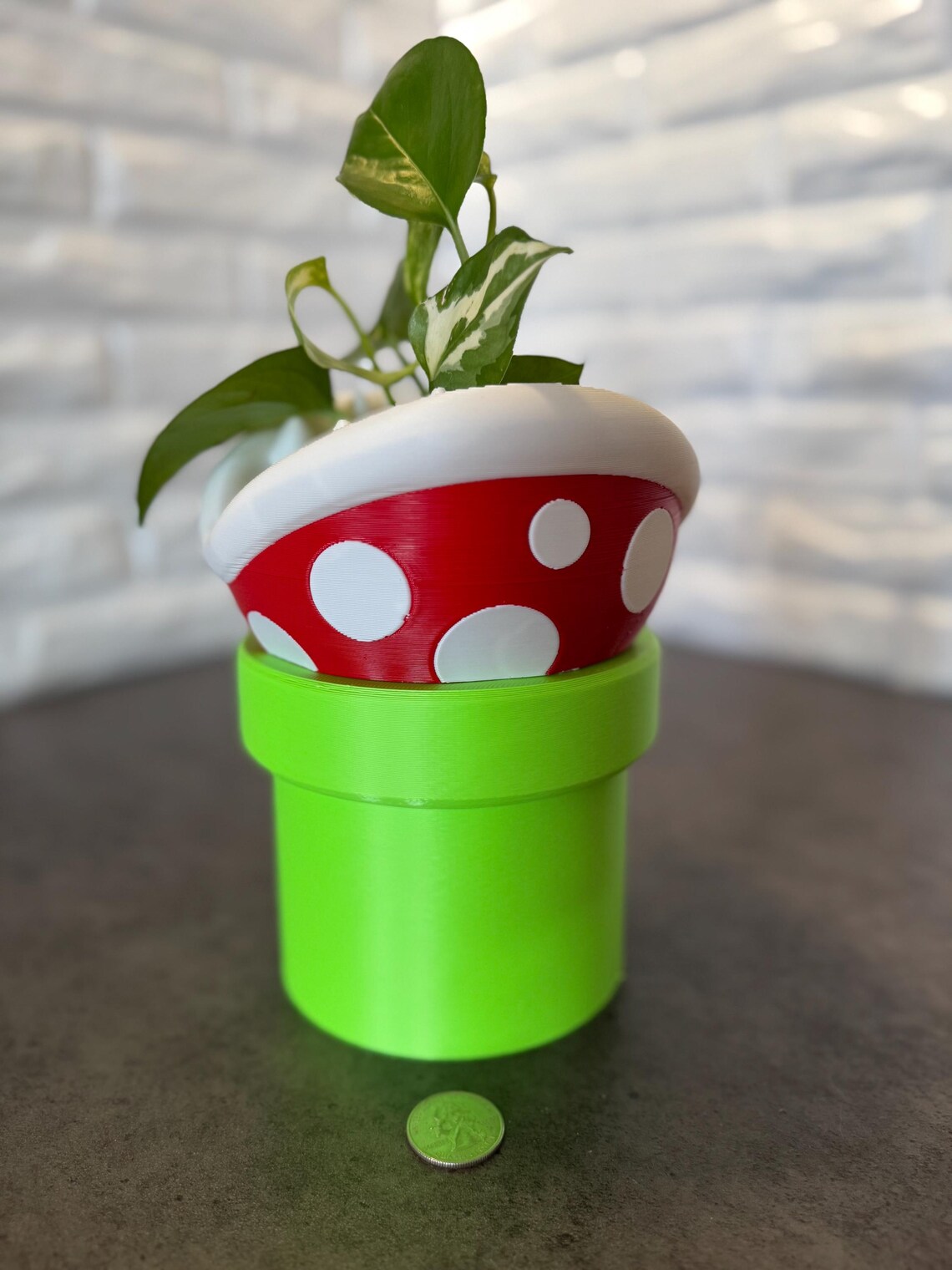 Retro Game Inspired Planter | Piranha Large Plant Pot | Fun 3D Printed ...