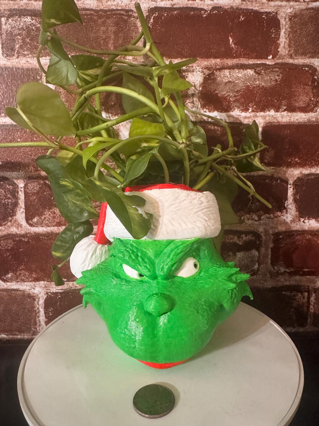 The Grinch Planter Gift W Inner Pot - Etsy