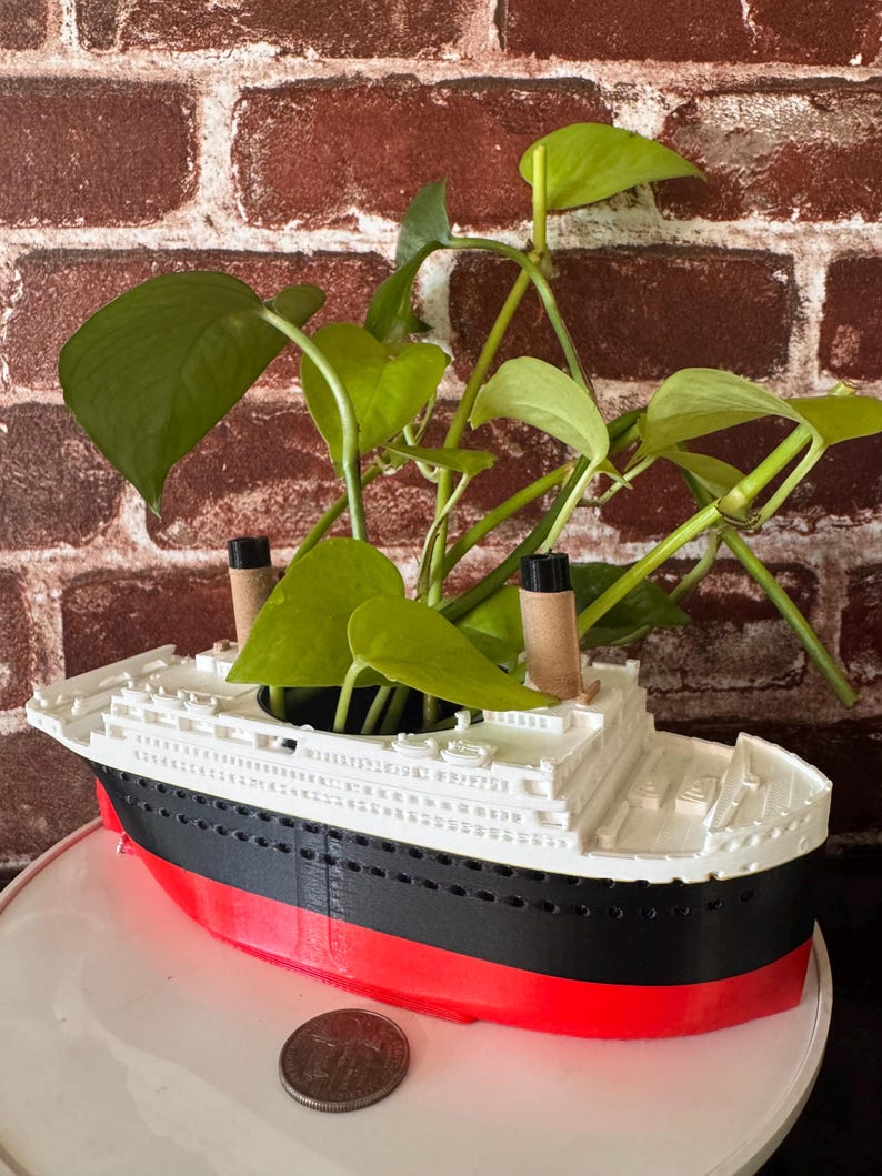 Titanic Ship Planter Gift With Inner Pot - Etsy