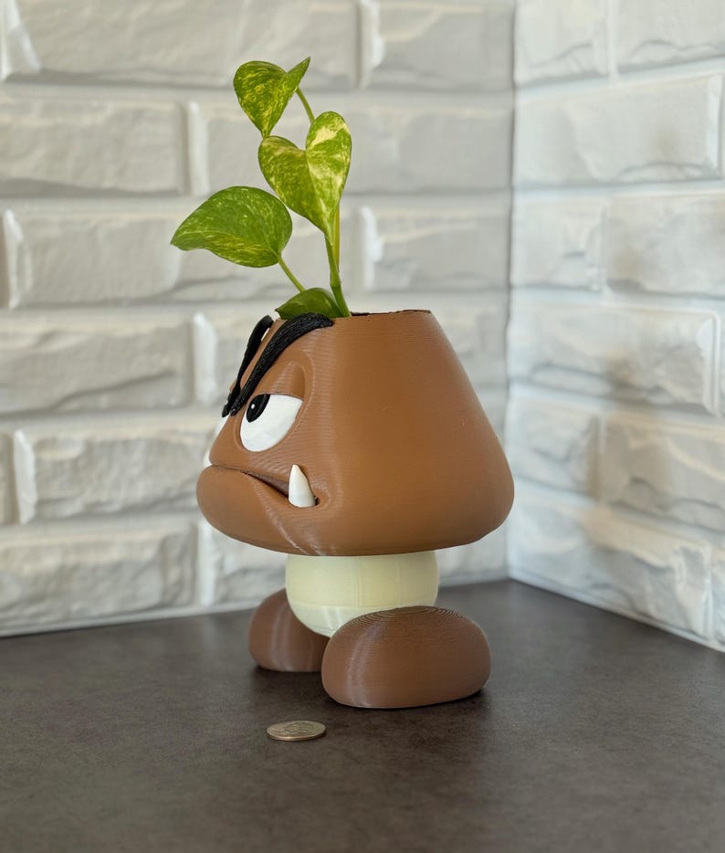 New and Improved- Goomba Mario Planter Gift W Inner Pot - Etsy
