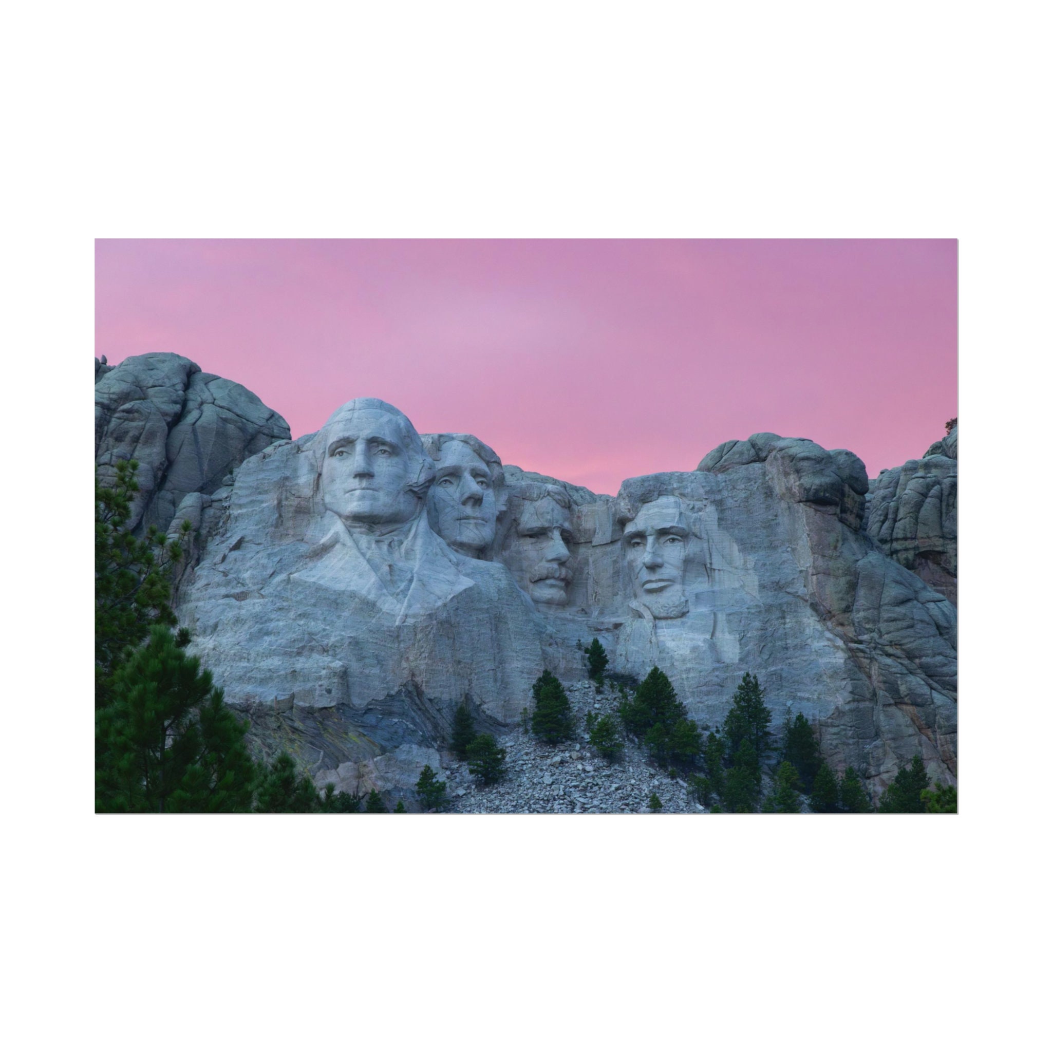 Mount Rushmore Sunset Poster Print, George Washington, Thomas Jefferson ...