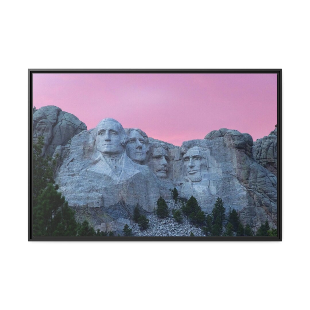 Mount Rushmore Sunset Canvas Print, Framed Canvas, Patriotic Wall Decor ...