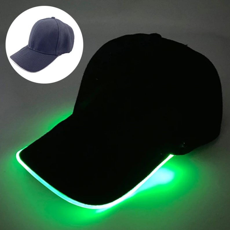 Led Light-up Baseball Cap – Flashing Glow Party Hat for Raves ...
