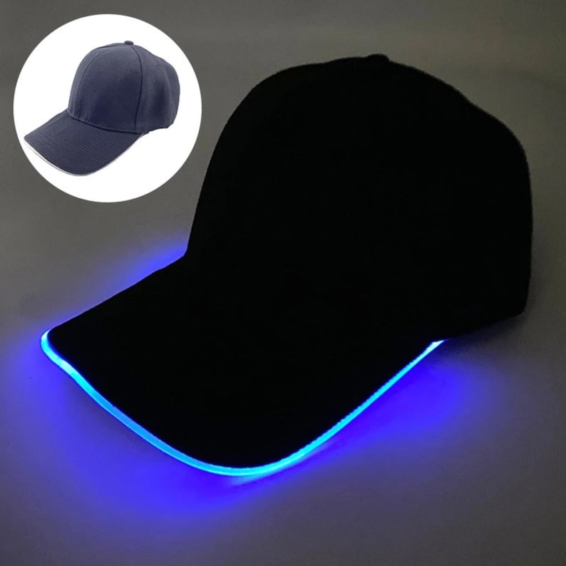 Led Light-up Baseball Cap – Flashing Glow Party Hat for Raves ...