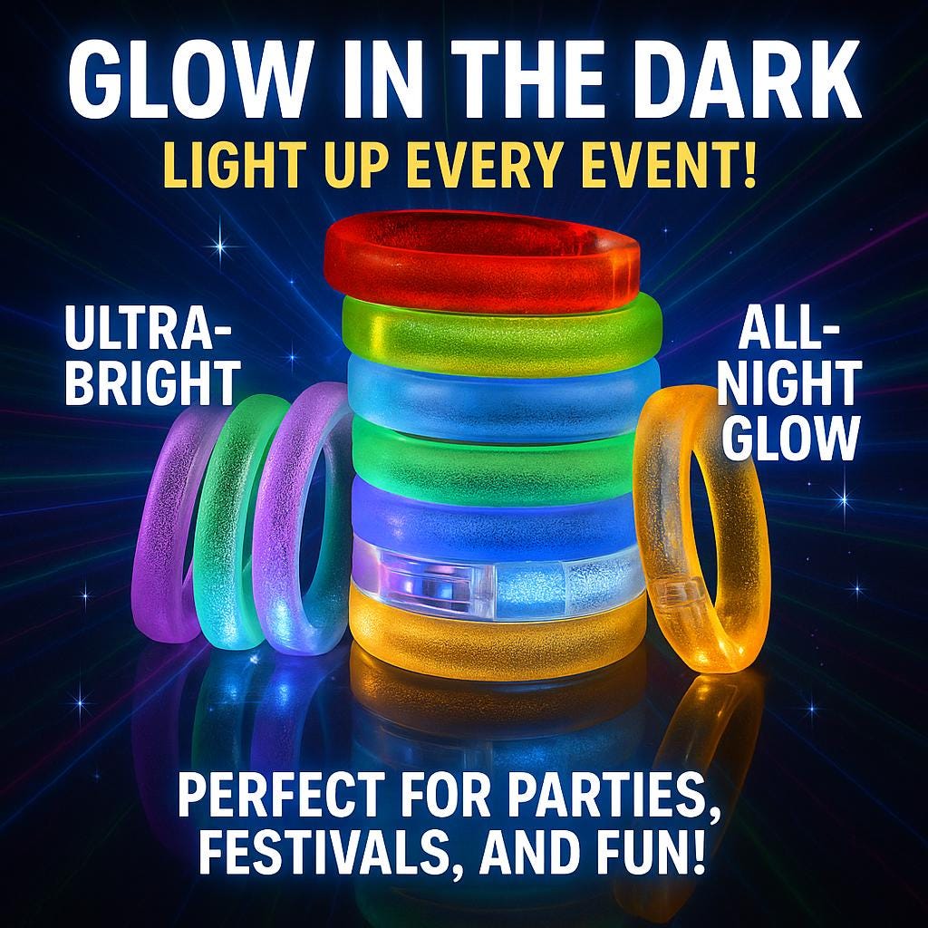 LED Glow Bracelets: Neon Light-up Wristbands for Parties & Raves - Etsy