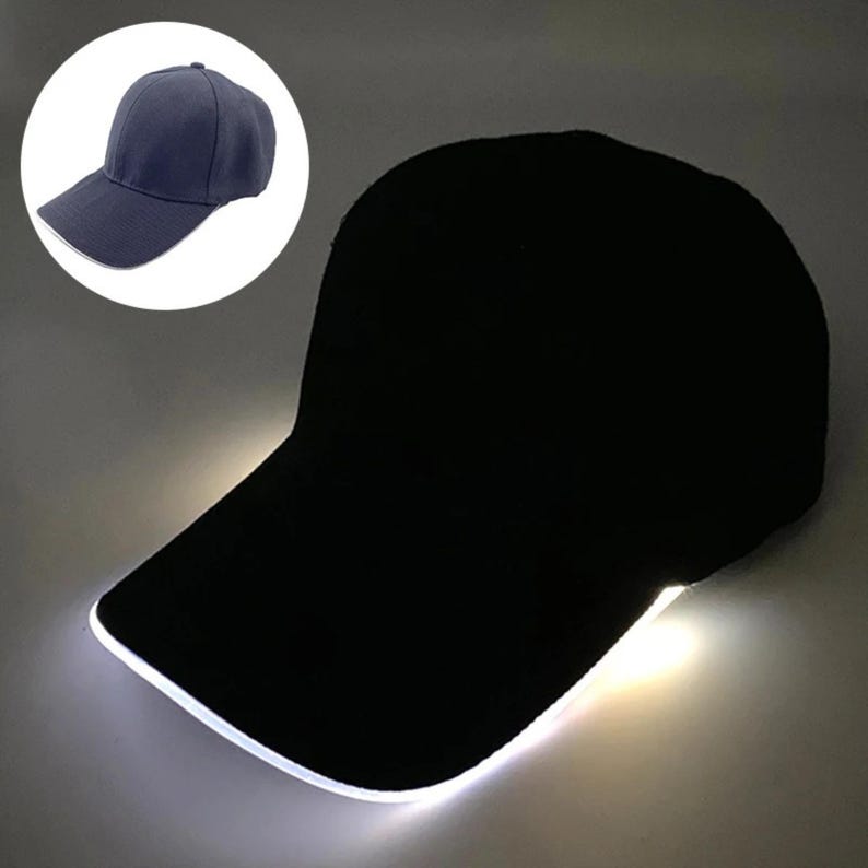 Led Light-up Baseball Cap – Flashing Glow Party Hat for Raves ...