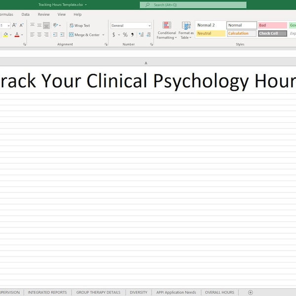 Clinical Hours Tracker Spreadsheet - Etsy