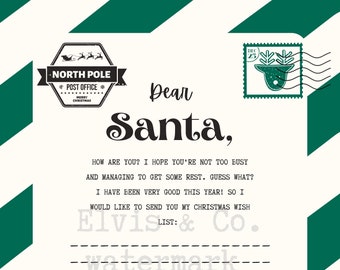 Letterpress Dear Santa Envelope - Etsy