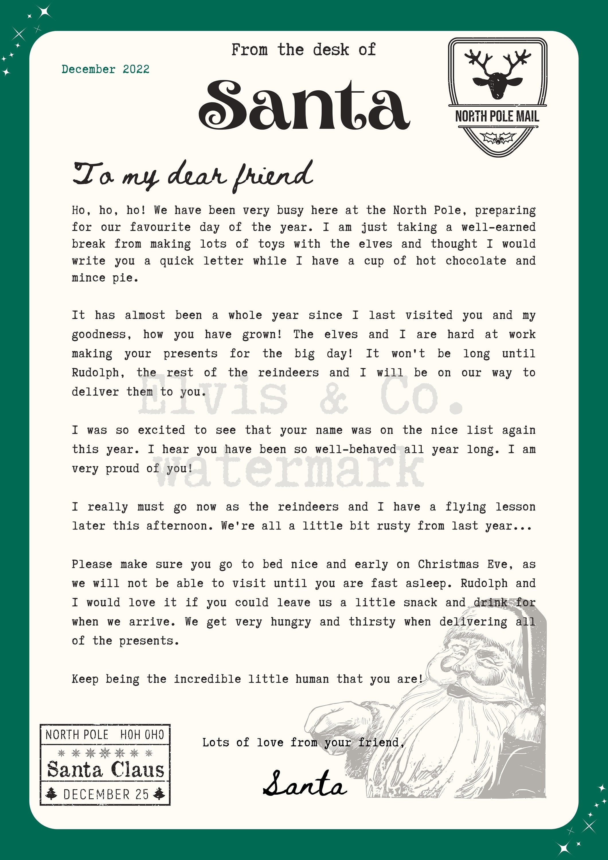 Letter From Santa - Etsy