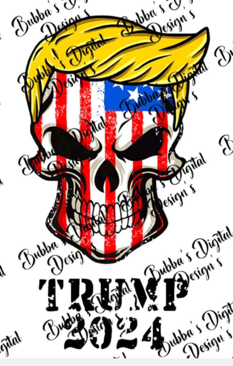 American Flag TRUMP Skull PNG Download - Etsy