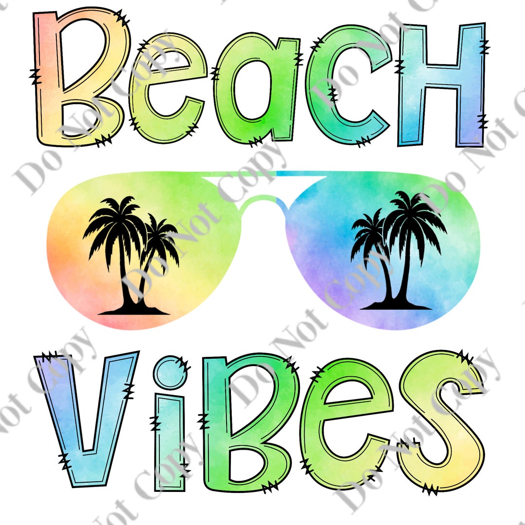 Beach Vibes PNG Digital Download - Etsy