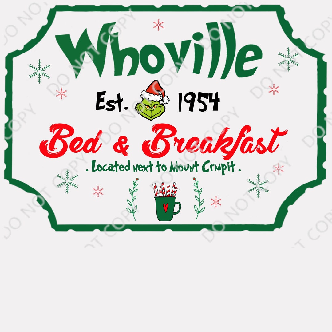 Whoville Bed & Breakfast Ticket PNG Digital Download - Etsy