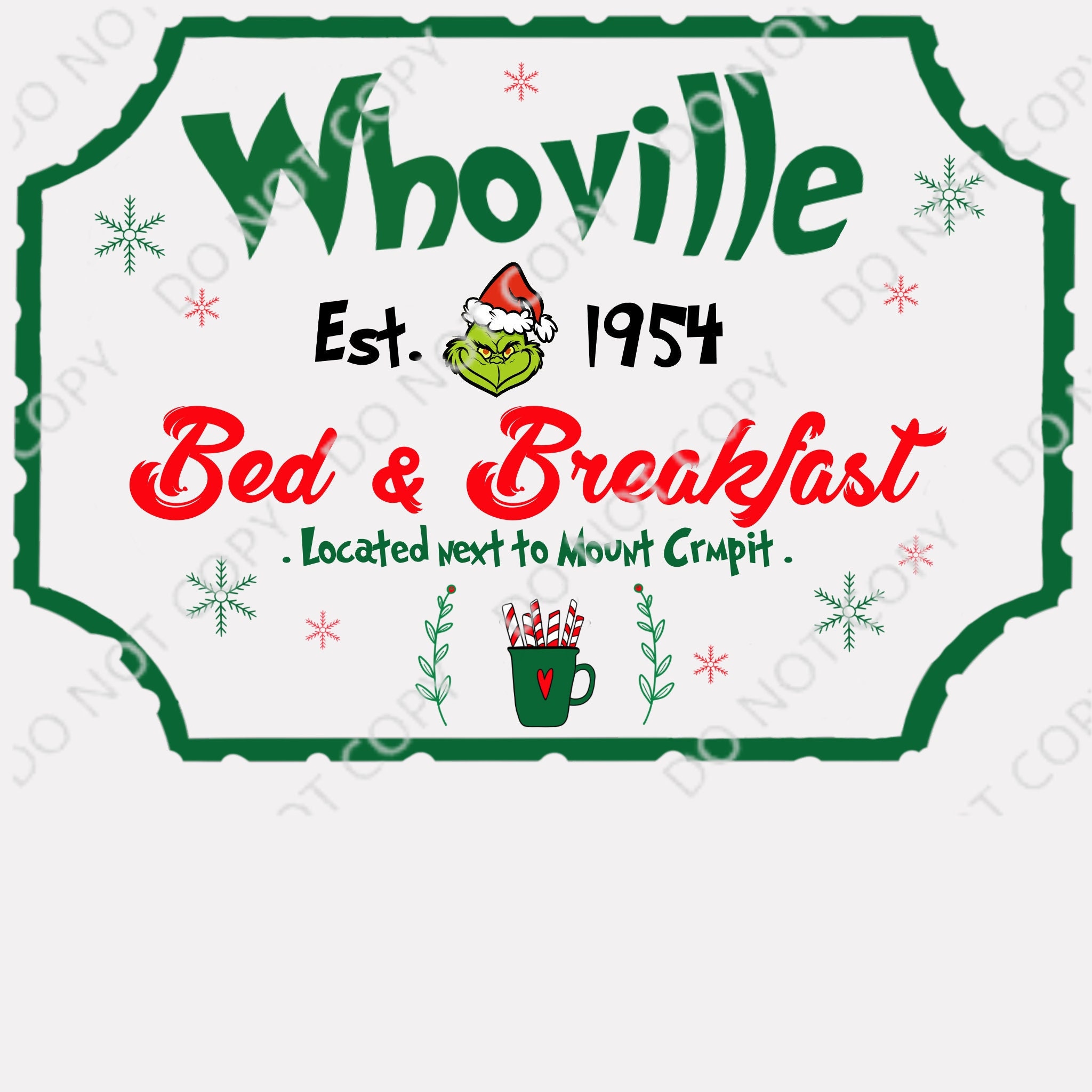 Whoville Bed & Breakfast Ticket PNG Digital Download - Etsy