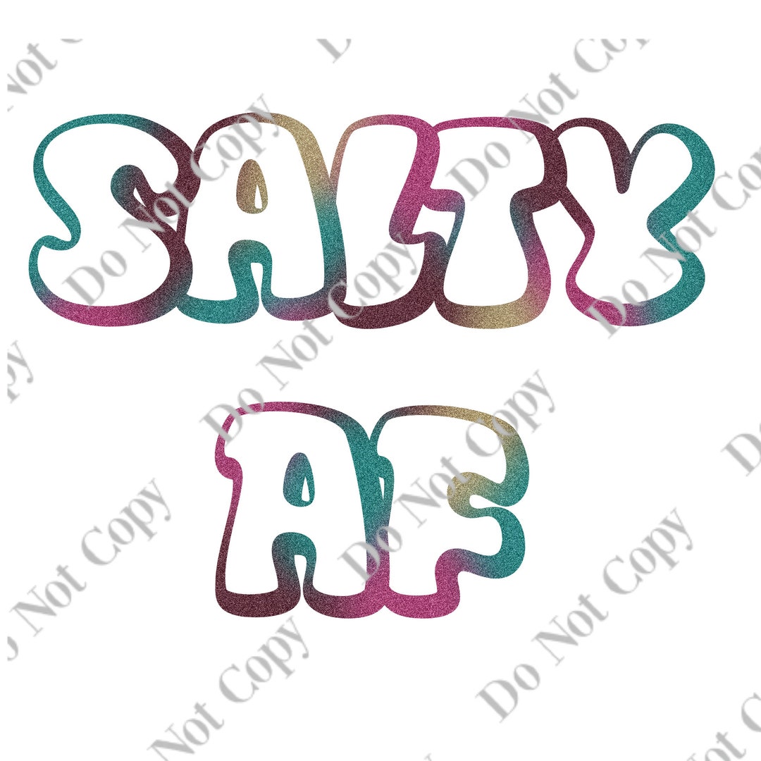 Salty AF PNG Digital Download - Etsy