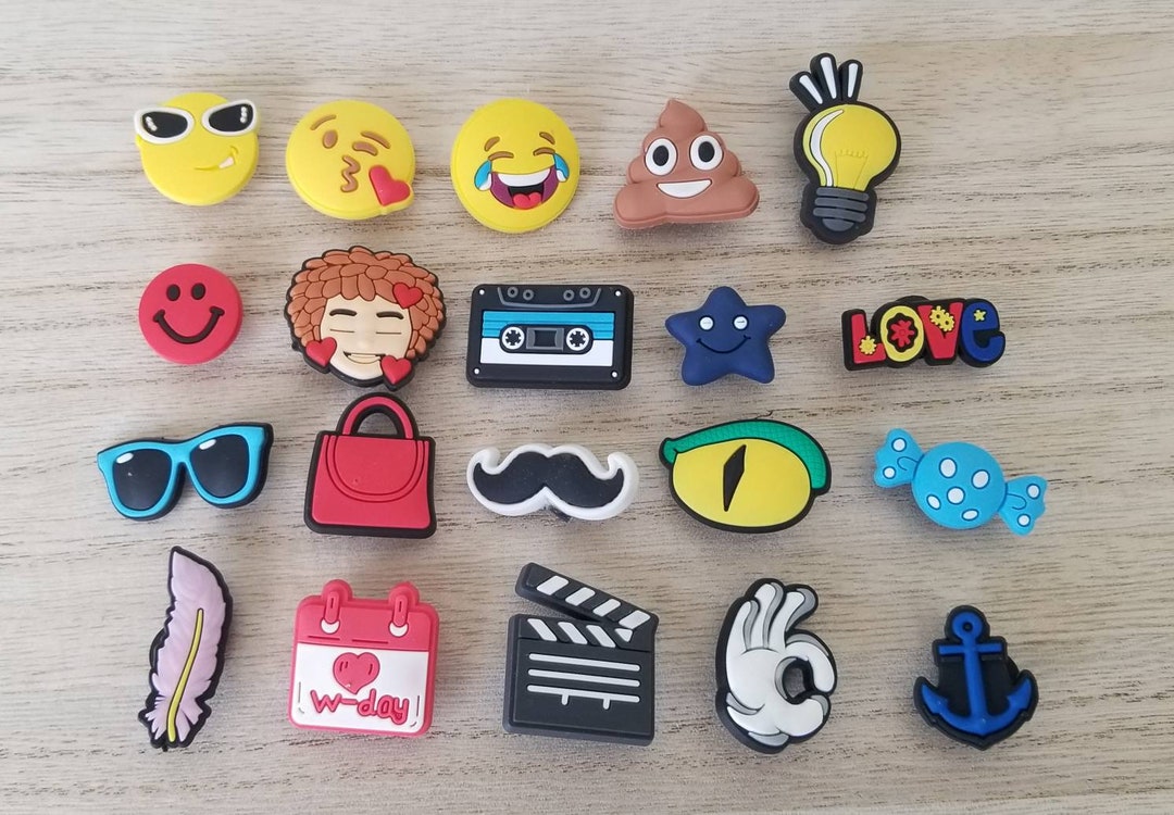 Emoji Croc Charm, Retro Croc Charm, Smile Face Croc Charm, Poop Emoji ...