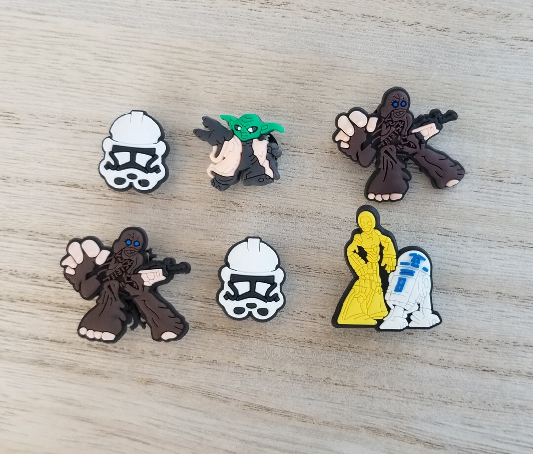 Star Wars Croc Charm, Yoda Croc Charm, Chewbacca Croc Charm, R2D2 Croc ...
