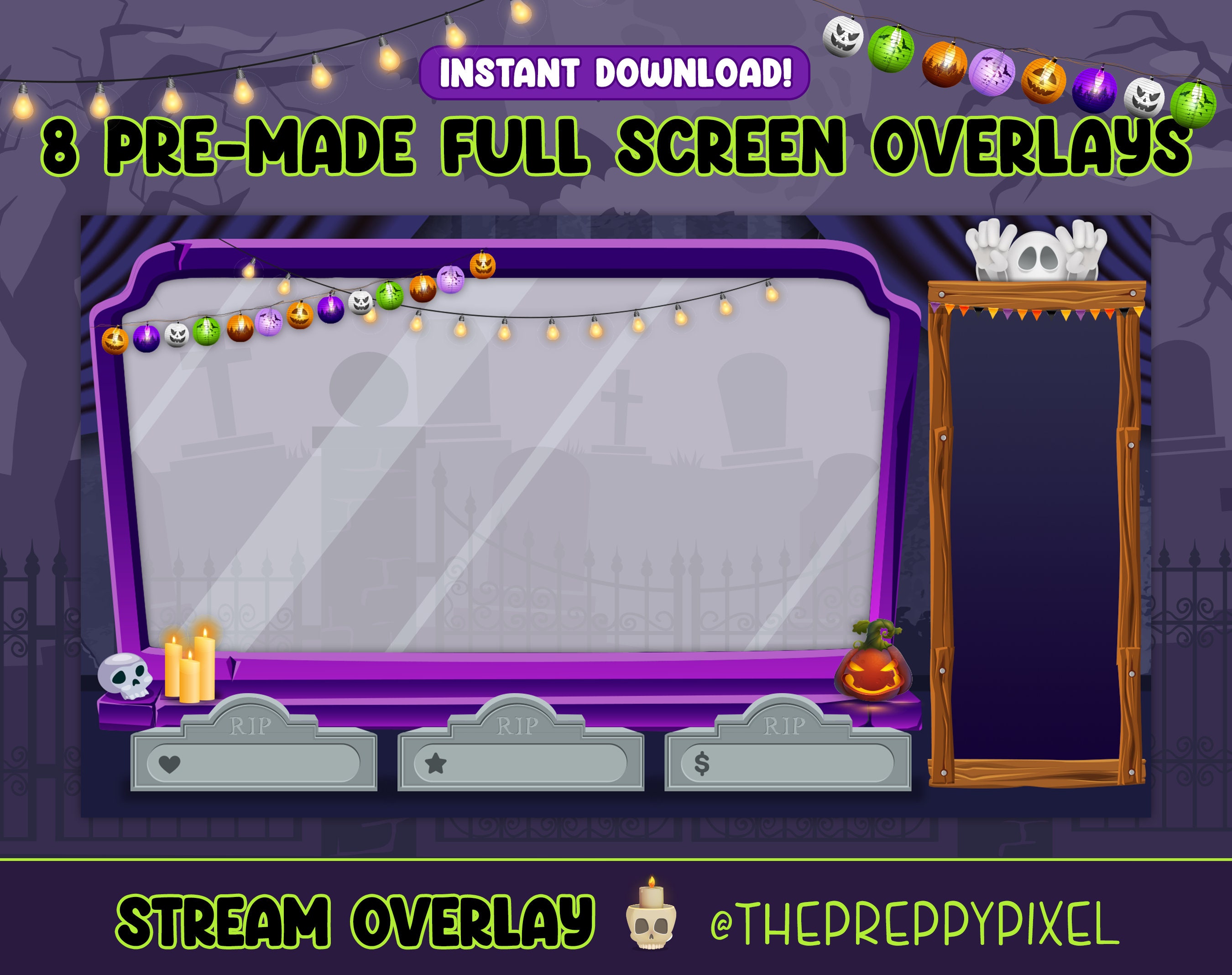 Halloween Stream Package | Twitch Overlay | Stream Setup | Twitch ...