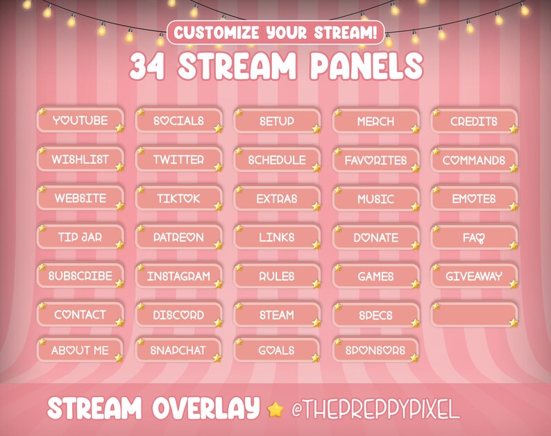 Cafe Rosé Stream Package / Pink Aesthetic / Stream Setup / Kawaii ...