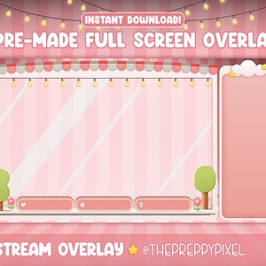 Cafe Rosé Stream Package / Pink Aesthetic / Stream Setup / Kawaii ...