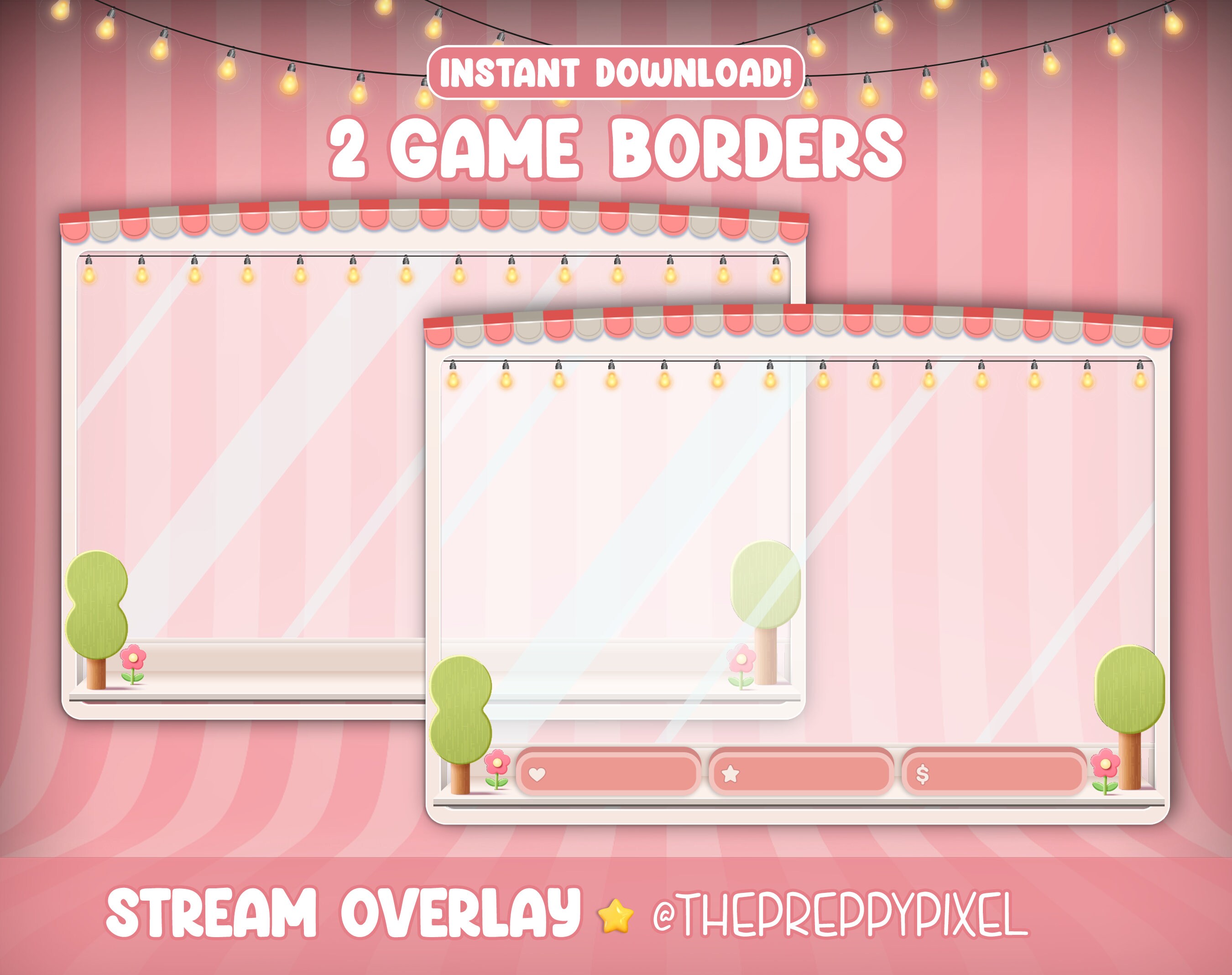 Cafe Rosé Stream Package / Pink Aesthetic / Stream Setup / - Etsy