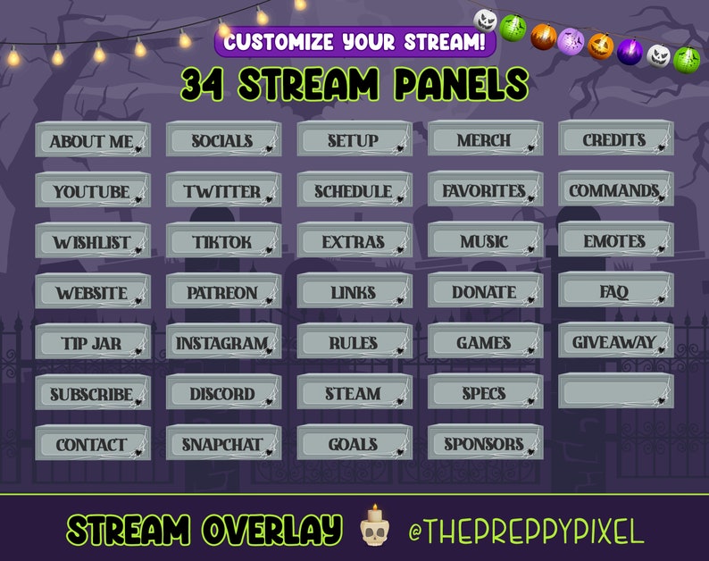 Halloween Stream Package | Twitch Overlay | Stream Setup | Twitch ...