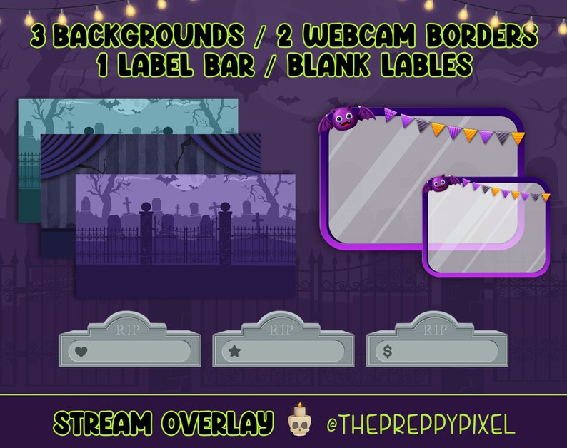 Halloween Stream Package | Twitch Overlay | Stream Setup | Twitch ...