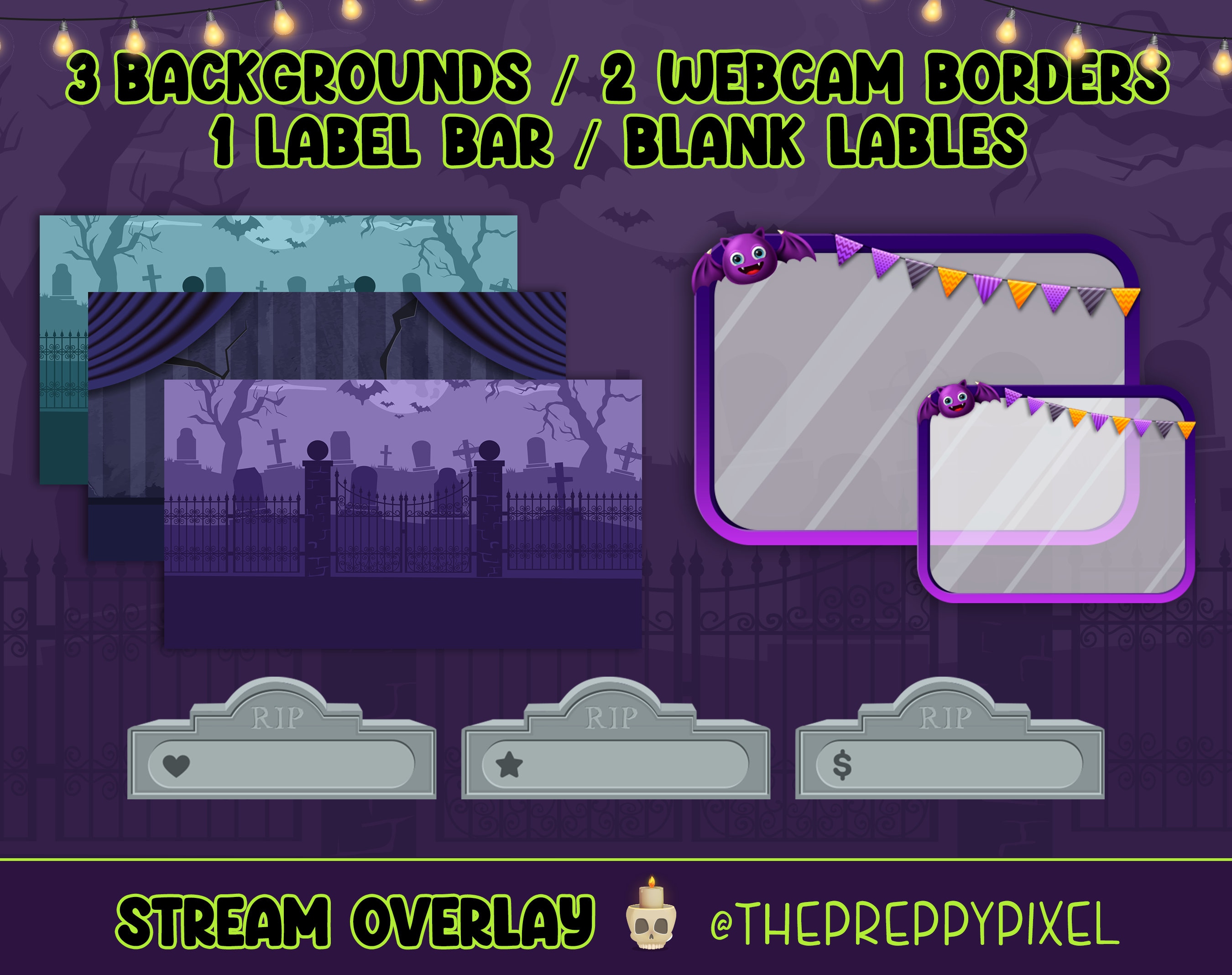 Halloween Stream Package | Twitch Overlay | Stream Setup | Twitch ...