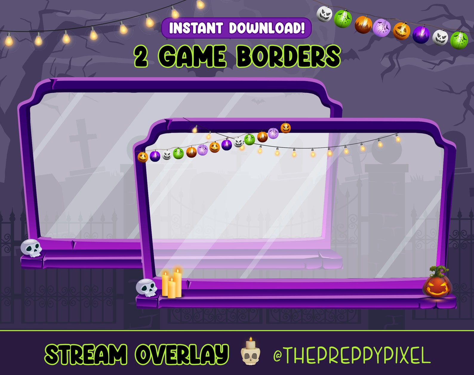 Halloween Stream Package | Twitch Overlay | Stream Setup | Twitch ...