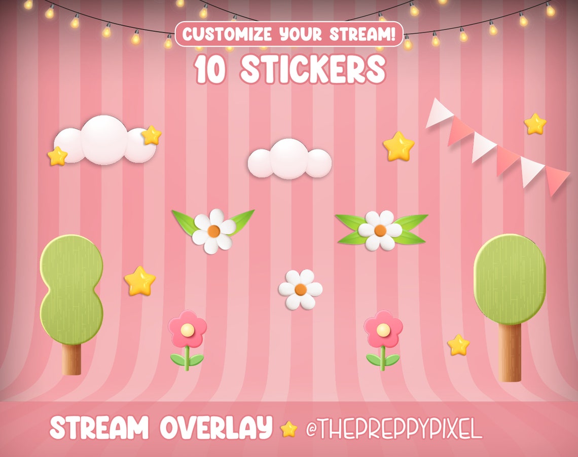 Cafe Rosé Stream Package / Pink Aesthetic / Stream Setup / Kawaii ...