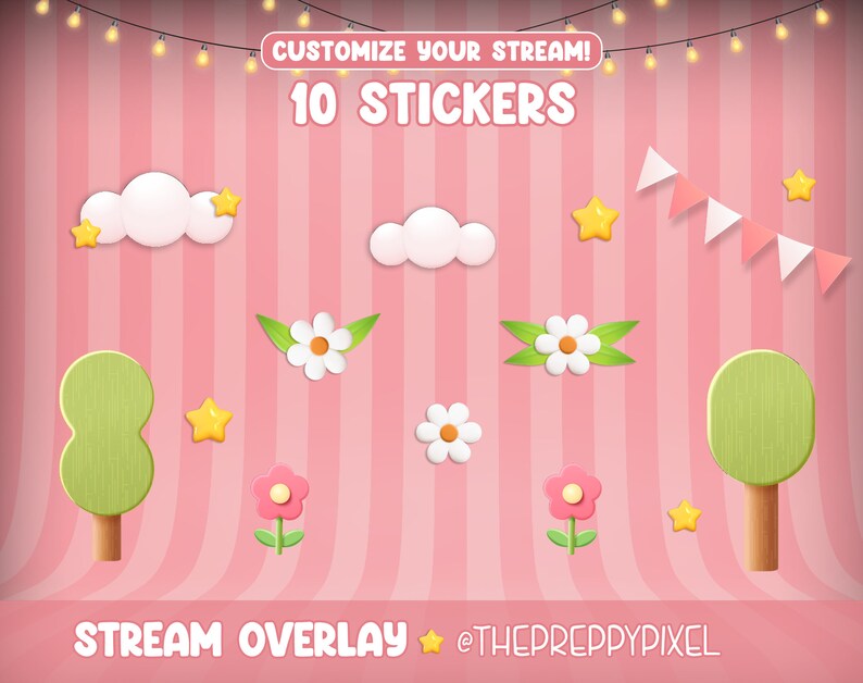 Cafe Rosé Stream Package / Pink Aesthetic / Stream Setup / Kawaii ...