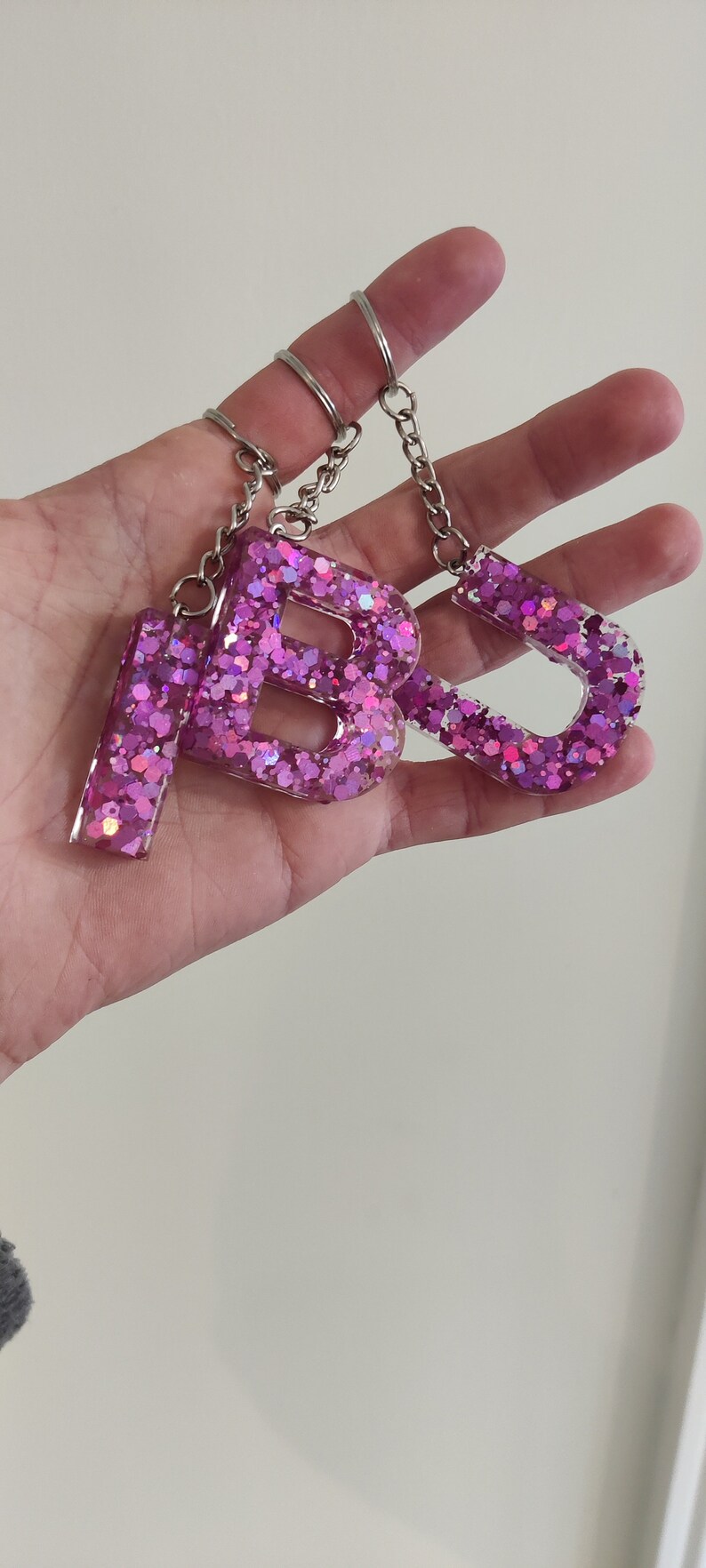Custom Resin Letter Keychains - Etsy UK