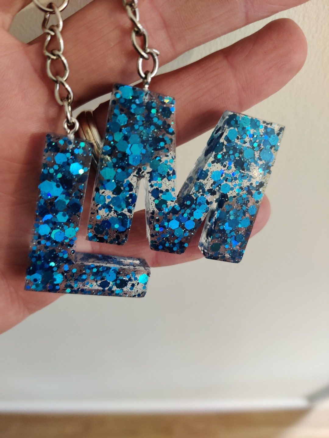 Custom Resin Letter Keychains - Etsy UK