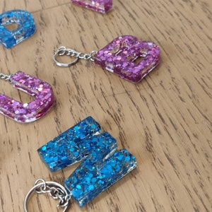 Custom Resin Letter Keychains - Etsy UK