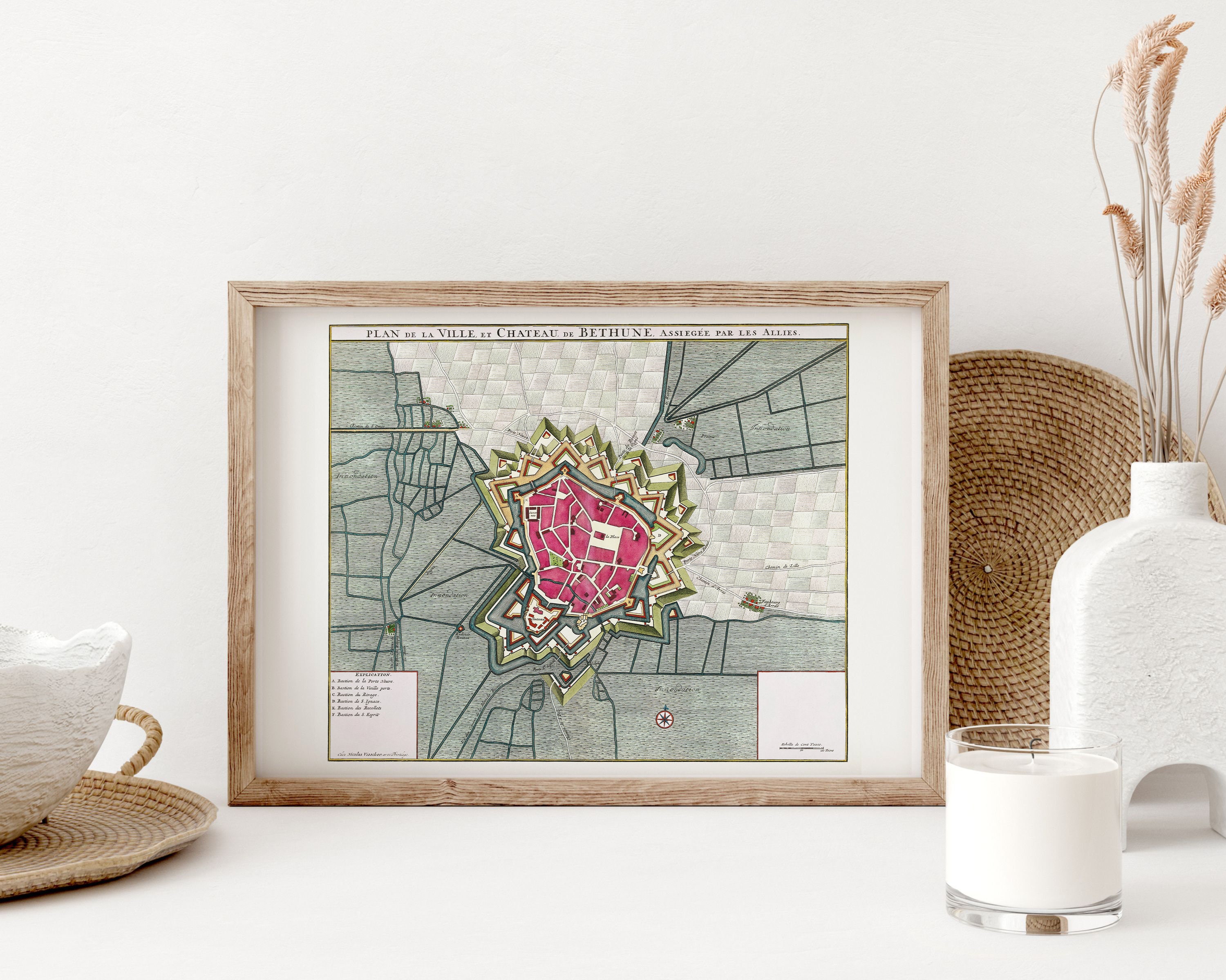 Star Fort Map Starfort Map Vintage Map 1700s Vintage - Etsy Australia