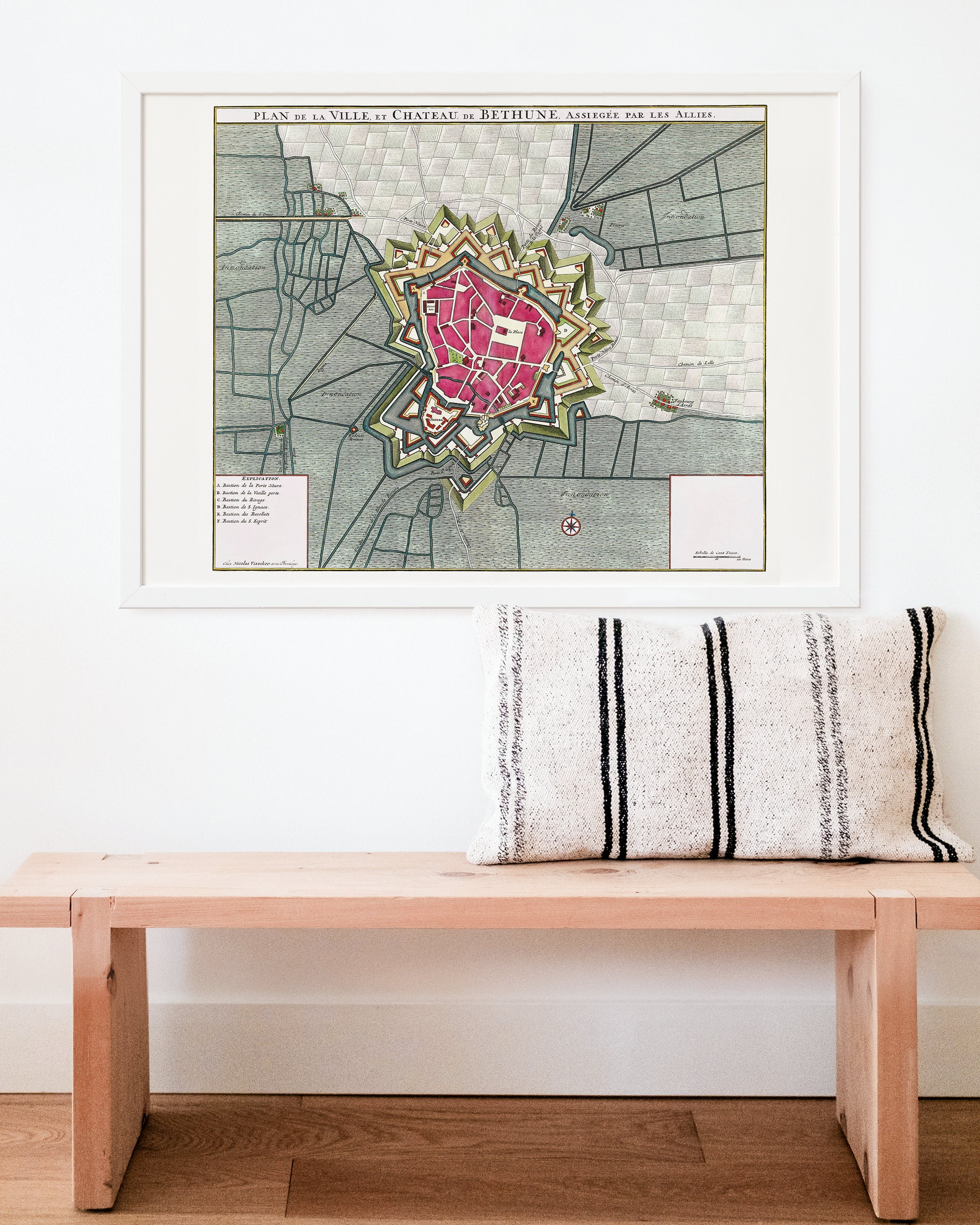 Star Fort Map Starfort Map Vintage Map 1700s Vintage - Etsy Australia